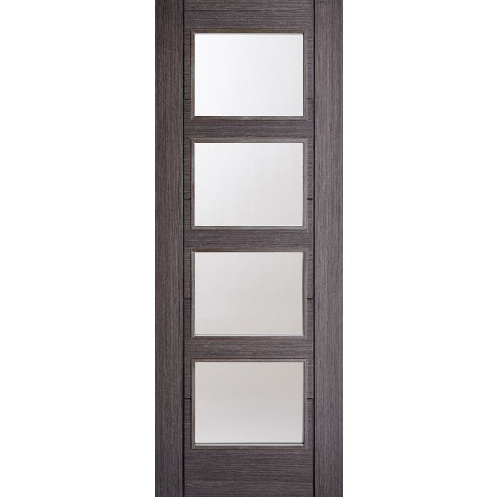 LPD Internal Ash Grey Vancouver 4L Clear Glazed Door