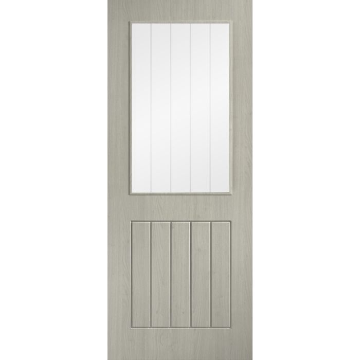 LPD Laminate Cottage Glazed Light Grey Door