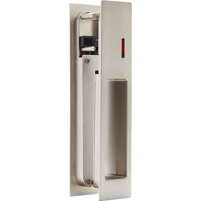 LPD Gemini Satin Chrome Tone Pocket Door Privacy Sliding Lock