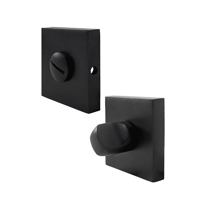 Matt Black Square Bathroom Privacy Turn and Release Locks