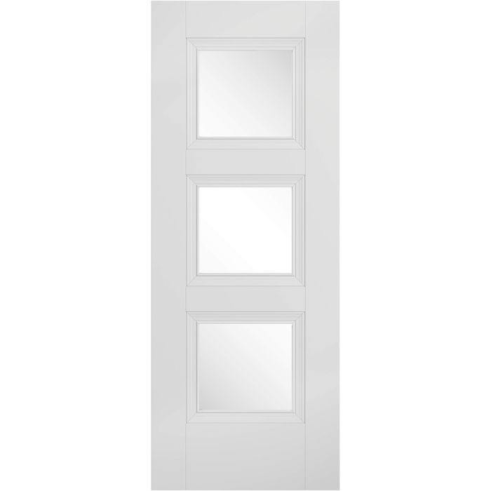 LPD Internal Amsterdam 3L Glazed White Primed Door