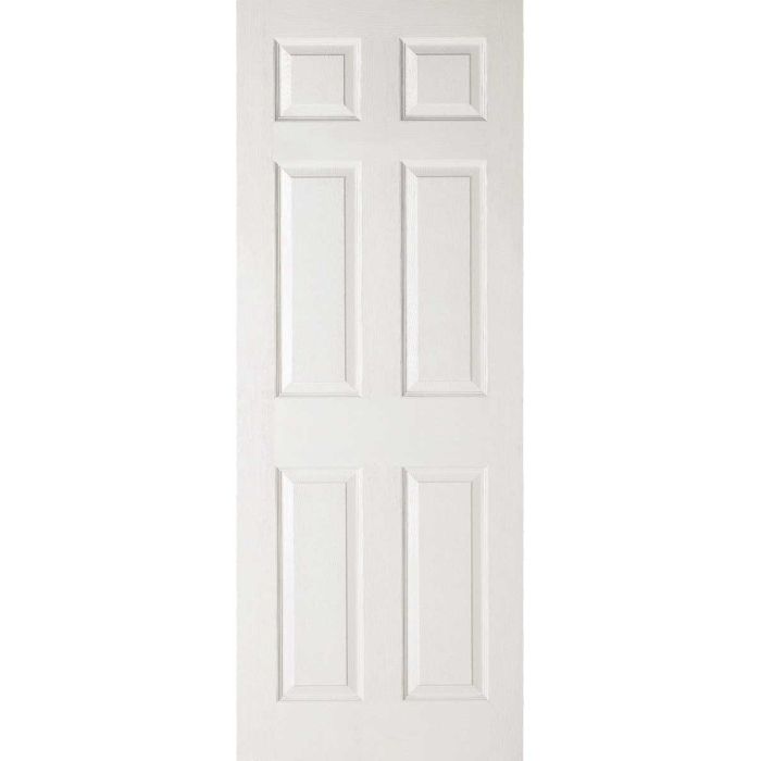 Made to measure Internal White Primed Grained Moulded 6 Panel Door | Savoy